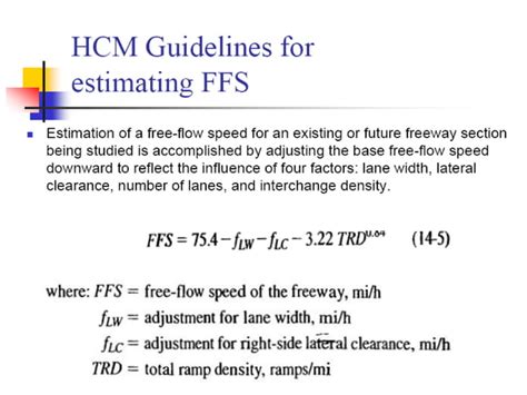 10 Capacity And Los Analysis For Freeway Traffic Engineering هندسة