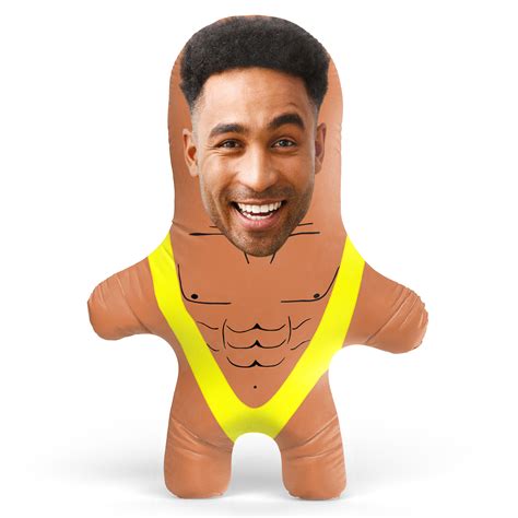 Mankini Yellow Snugzy Face Pillow Personalised Snugzy