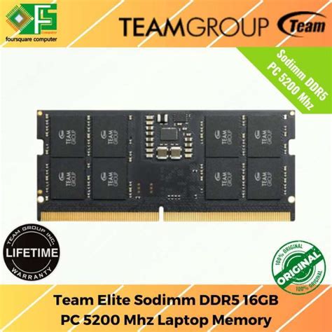 Jual Ram Team Elite Sodimm DDR5 16GB PC 5200 Mhz Laptop Memory Resmi Di Seller Foursquare
