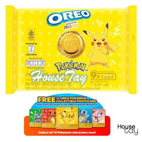 Oreo Special Edition Pikachu [ Oreo Pokemon Chocolate Banana Sandwich Cookies ] 9 Packs X 27