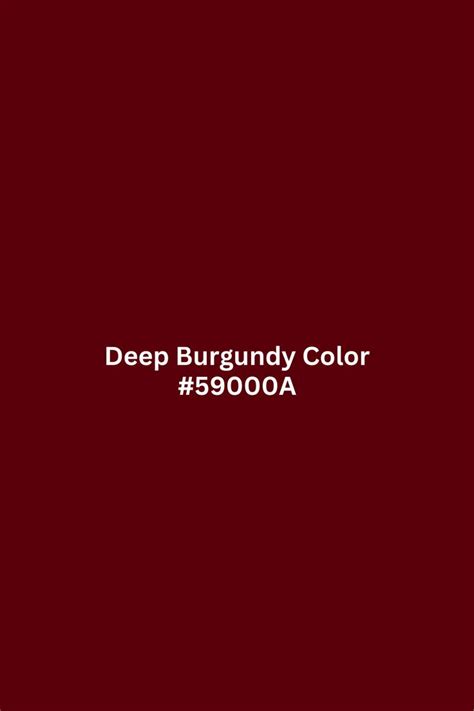 Deep Burgundy Color 59000a Red Colour Palette Burgundy Color