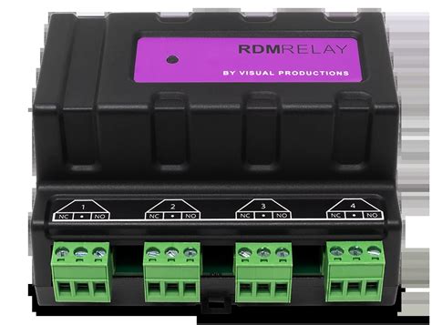 RdmRelay DIN Rail Mounted DMX RDM Channel Relay Vision Plus