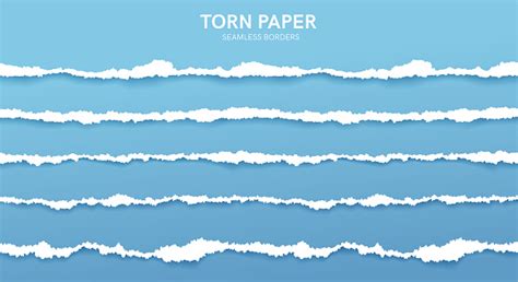 원활한 찢어진 종이 계층화 절연 찢어진 블루 색상입니다 투명 한 배경입니다 현실적인 템플릿입니다 심플한 모던 디자인 평면 스타일 벡터 일러스트입니다 0명에 대한 스톡 벡터