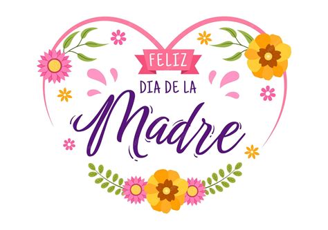 Ilustración De Feliz Dia De La Madre Con Celebración De Feliz Día De La