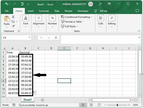 Excel 如何把时间转换成小数点后的小时 分钟 秒 极客教程