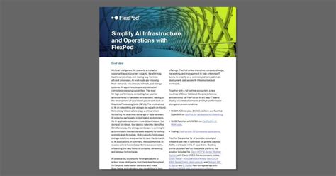 simplify ai infrastructure and operations with flexpod sharewave