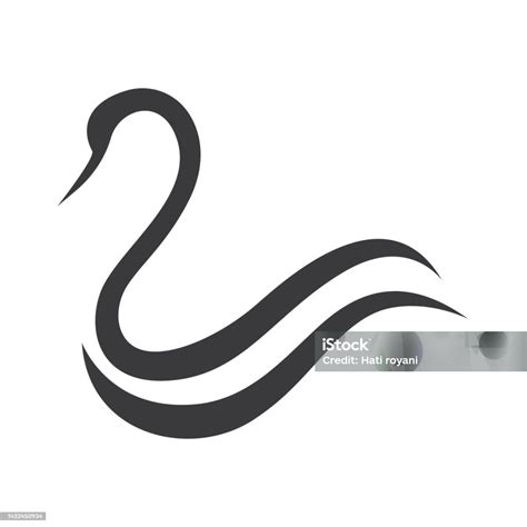 백조 아이콘 템플릿 벡터 일러스트 레이 션 백조에 대한 스톡 벡터 아트 및 기타 이미지 백조 0명 개념 Istock