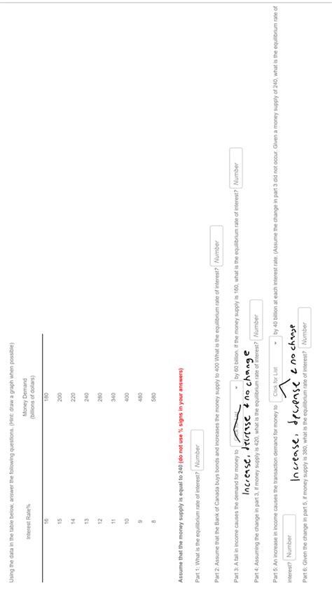 Solved Using The Data In The Table Below Answer The