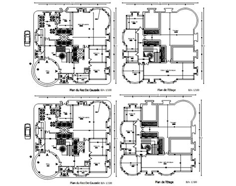 Bungalow Floor Plan Drawing Separated In This Cad File Download The Autocad Drawing File Artofit