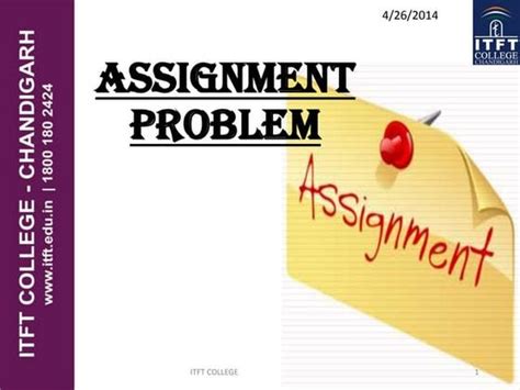Assignment Problem Pptx