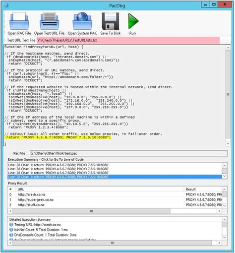 Pacdbg For Testing Your Proxy Configuration Script