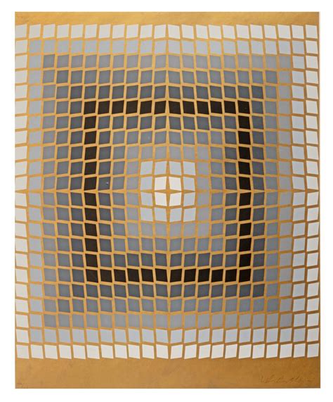 Lot Victor Vasarely 1906 1997 Geometric Descent Serigraph N° 114138 40 X 46 Cm