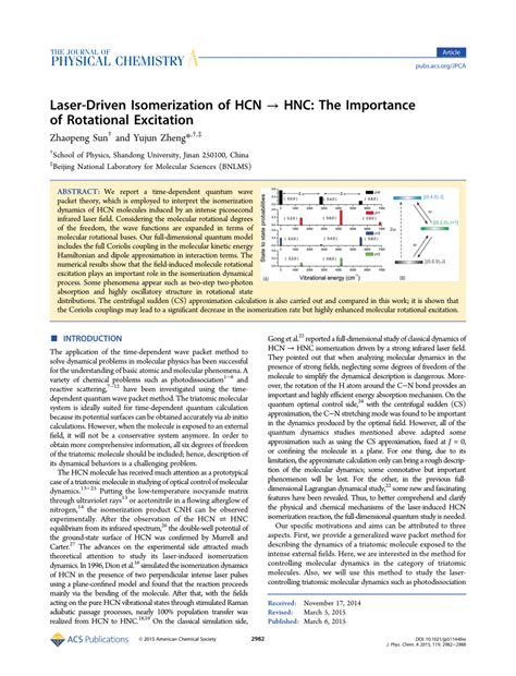 Pdf Laser Induced Dissociation Dynamics Of Triatomic Molecule In Electronic Excited States A