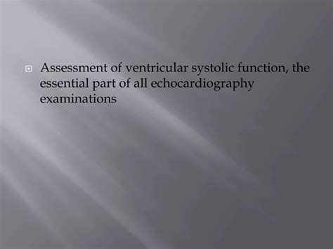 Echo Assessment Of Lv Systolic Function And Swma Pptx