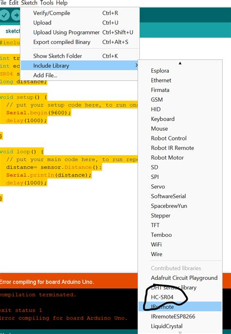 Exit Status 1 Error Compiling For Board Arduino Uno Programming Arduino Forum