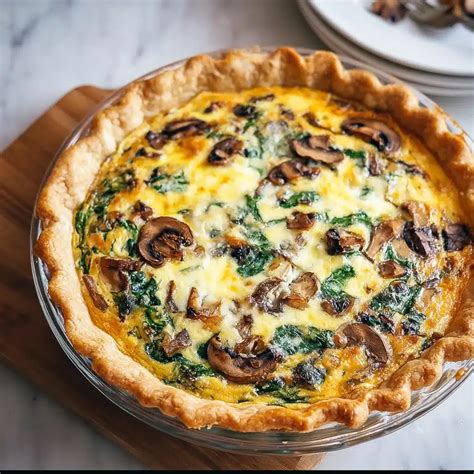 Spinach Mushroom Quiche A Savory And Elegant Brunch Dish Recipes Tribe