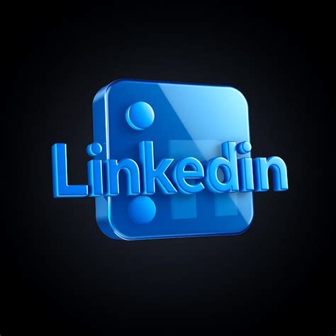 Linkedin Logo With 3d Render Matte Glass Material Subtle Glow Linkedin Logo With 3d Render Matte Glass Material Subtle Glow