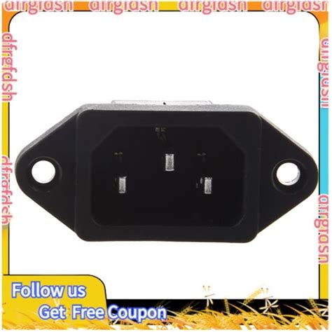 【dandf】ปลั๊กซ็อกเก็ตเชื่อมต่อแผง Pcb Iec 320 C14 ตัวผู้ 3 Pins Shopee
