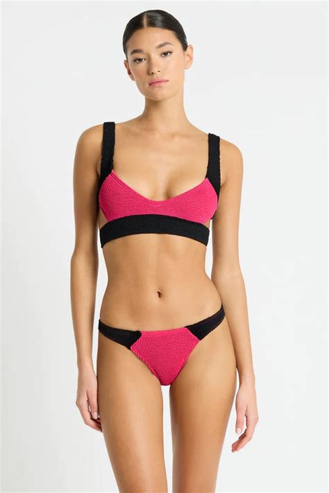 Splice Scene Brief Raspberry Black Ophelia Swimwear Splice Scene Brief Raspberry Black Ophelia Swimwear