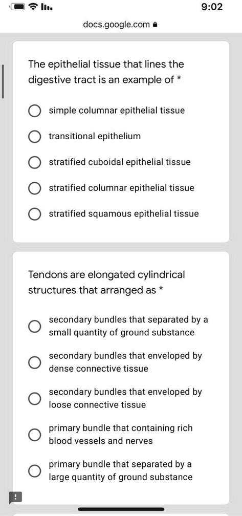 The Epithelial Tissue That Lines The Digestive Tract Is An Example Of Simple Columnar