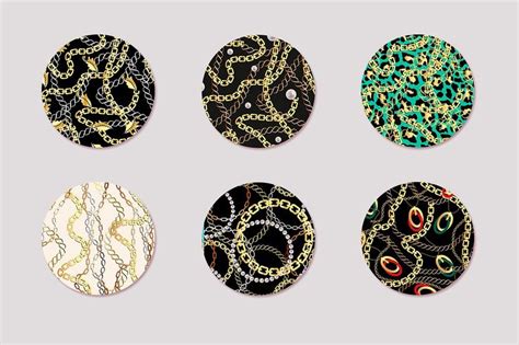 30 Seamless Belts And Chains Patterns Vector Pattern Seamless Pattern