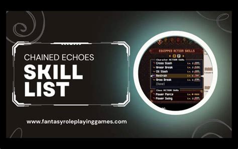 Chained Echoes Skills Fantasy Role Playing Games