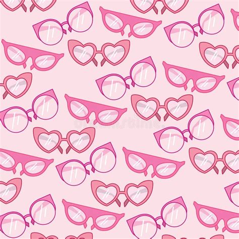 Trending Eyeglasses Seamless Pattern Background Vector Stock Vector