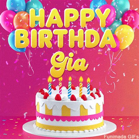 Fun And Colorful Animated Birthday Greeting For Gia Download On