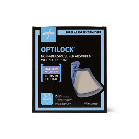 Optilock Non Adhesive Super Absorbent Wound Dressing 3 X 3 75 Cm