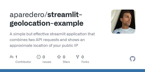 Github Aparedero Streamlit Geolocation Example A Simple But Effective Streamlit Application