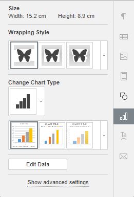 Document Editor Insert Charts