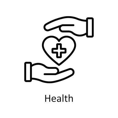 Premium Vector Health Vector Outline Icon Design Illustration Medical