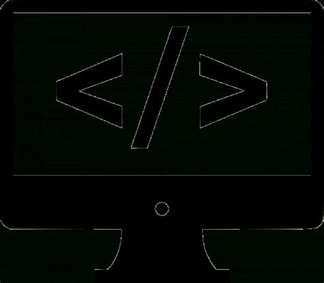 Black Coding Icon PNG