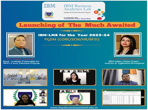 Launch Of Ibm Lms Portal Pgdm Hrm Scm Bfsi Core Mba And Bba