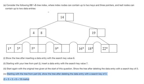 solved a consider the following b tree index where