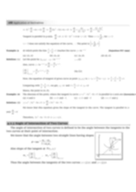 SOLUTION Iit Jee Main Maths Notes For Tangent Normal Theory Studypool