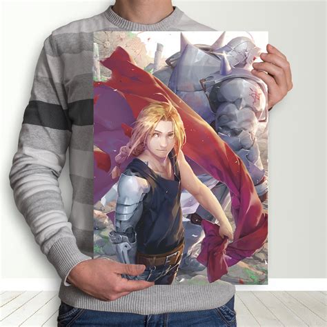 Jual Poster Anime Fullmetal Alchemist Alphonse Elric Edward Elric