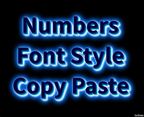 Numbers Font Style Copy Paste Text Effect And Logo Design Font