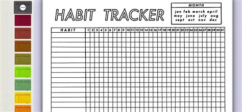 Habit Tracker Template Etsy