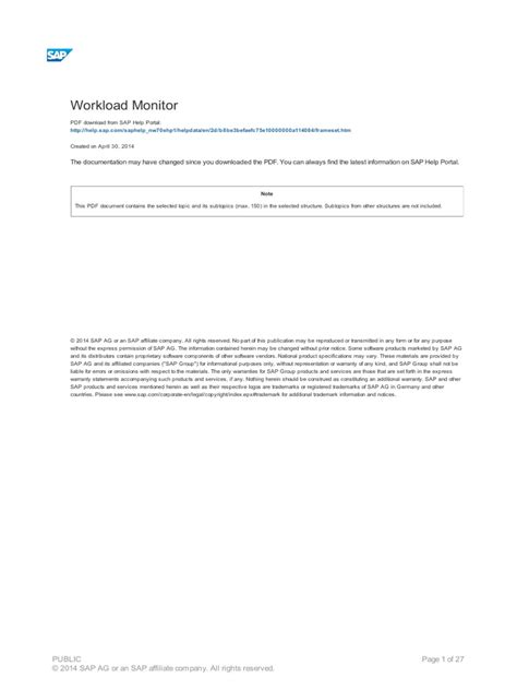 St03n Workload Monitor Pdf Workload Databases