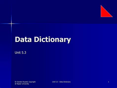PPT Data Dictionary PowerPoint Presentation Free Download ID 5622239