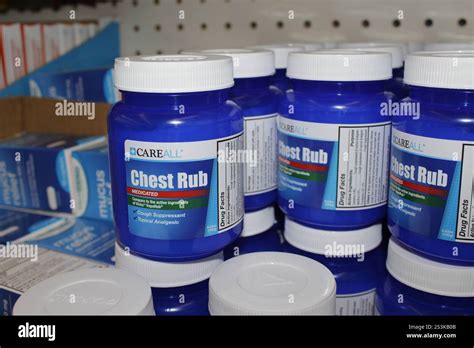 CARE ALL Chest Rub In Bottles Closeup On A Shelf Stock Photo Alamy