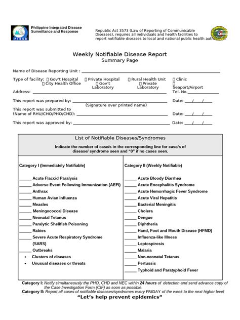 Pidsr Forms2 Pdf Measles Human Diseases And Disorders