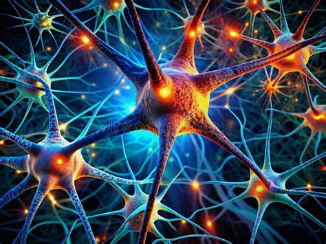3d Rendered Neuron Network Exploring The Intricate Connections Of The Human Brain Stock