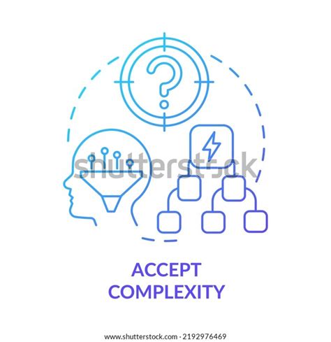 Accept Complexity Blue Gradient Concept Icon Stock Vector Royalty Free 2192976469 Shutterstock
