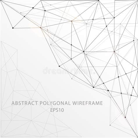 abstract futuristic low poly wire frame stock vector illustration of modern form 125796958