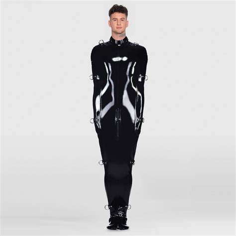 Full Body Latex Sleepsack With Metal Rings For Forced Restraintbondage