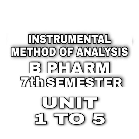 Instrumental Analysis In Pharmacy At Dorothy Logan Blog
