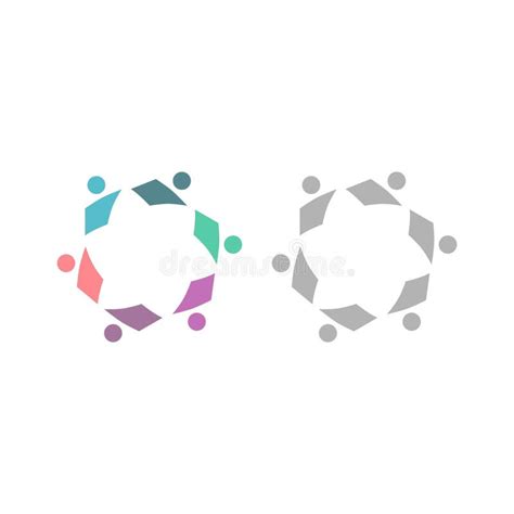 Colorful People Team Teamwork Sign Symbol Logo Stock Illustration Illustration Of Clipart