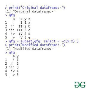 Drop Column S By Name From A Given DataFrame In R GeeksforGeeks
